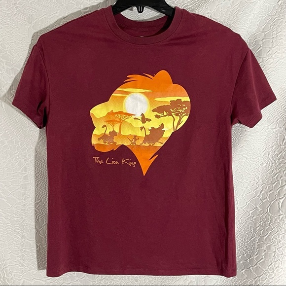 Disney | Tops | The Lion King Disney Burgundy Purple Red Simba Graphic ...